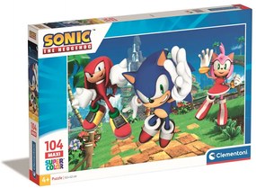 Clementoni - Puzzle 104 maxi Sonic