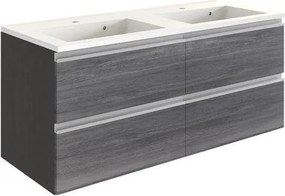 XXXLutz SKŘÍŇKA S UMYVADLEM, barvy stříbrného dubu, barvy grafitu, 120 cm Held - Online Only koupelnové skříňky - 000307009825