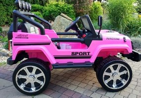 LEAN CARS Elektrické autíčko Jeep S2388 růžové 4x45W