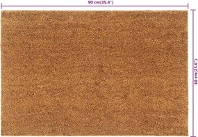 Rohožka před dveře přírodní 60 x 90 cm kokosové vlákno 155563