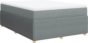 Box spring postel s matrací světle šedá 160 x 200 cm textil 3285581
