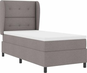 Postel s boxspringem s čelo Taupe 90 x 190 cm textil 3340540