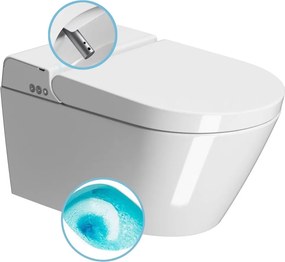 GSI GSI, WCLEAN závěsné WC Swirlflush s integrovaným elektronickým bidetem, bílá ExtraGlaze, 7418K11