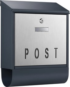 Poštovní schránka Wiltec – 305 × 105 × 385 mm, antracitová (60978)