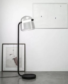 Brokis Mona skleněná stojací lampa Barva: Opalín, Velikost: Large, Barva kování: Bílá