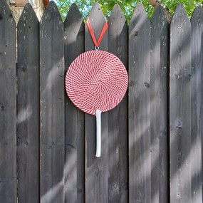 Velká vánoční ozdoba lízátko, 30 × 50 cm, k zavěšení, plast, IP44