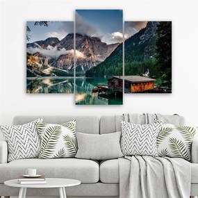 Gario Obraz na plátně Jezero v horách - 3 dílný Rozměry: 60 x 40 cm