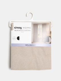 Sinsay - Sada zatemňovacích závěsů na řasící pásce 2 pack - béžová