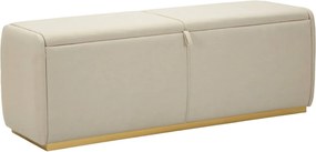 Designová lavice Mahalah 130 cm krémová