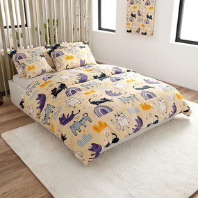 Mikroplyšové povlečení PURRSLEEP béžové Rozměr povlečení: 70 x 90 cm | 140 x 200 cm