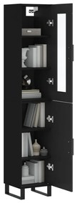 Skříň highboard černá 34,5 x 34 x 180 cm kompozitní dřevo,  3199194