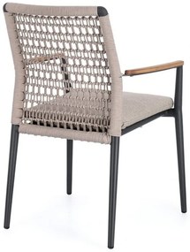 BIZZOTTO Zahradní židle MADDOX černo-šedá 0663650