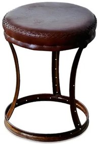 Stará Krása - Own Imports Industriální stolička v kombinaci kovu a kůže