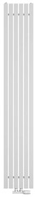 Regnis LUXAR, topné těleso 290x1200mm se středovým připojením 50mm, 527W, bílá matná (RAL 9003), LUXAR120/29/D50/WHITE