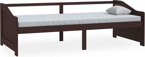 3místná válenda tmavě hnědá masivní borovice 90 x 200 cm 322167