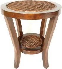 Ratanový obývací stolek PRAHA - tmavý med