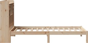 Postel s knihovnou bez matrace 90 x 200 cm masivní borovice 3321620