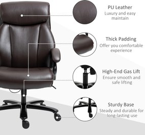 Kancelářská židle Vinsetto manažerská židle herní židle ergonomicky výškově nastavitelná s funkcí houpání, silné čalounění s nosností až 180 kg |