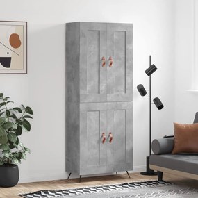 Skříň highboard betonově šedá 69,5x34x180 cm kompozitní dřevo,  3199661