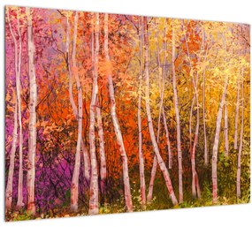 Obraz barevného lesa (70x50 cm)