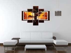 Gario Ručně malovaný obraz Úspěšný lov - 5 dílný Rozměry: 100 x 70 cm