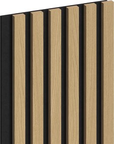 Mexen Lam-F, akustické stěnové lamely 275 × 30 cm, plstěný podklad 8 mm, technická dýha, dub zlatavý, S105-275307-3015-003