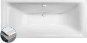 Polysan - Vana Kaldera Slim 180x80 cm, bílá 60611S