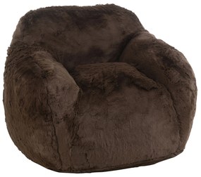 Hnědé plyšové křeslo Cuttie - 98*99*75 cm