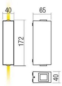 Redo 90424 - LED Venkovní nástěnné svítidlo ACE LED/5,84W/230V 4000K IP54 hnědá