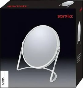 Spirella AKIRA kosmetické zvětšovací zrcátko matná bílá / ocel