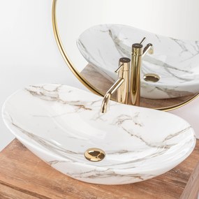 Rea Royal 60 umyvadlo, 62 x 36 cm, napodobenina kamene Lava, REA-U8597