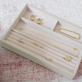 Stackers, Box na šperky Oatmeal Classic Ring & Bracelet Layer | krémová
