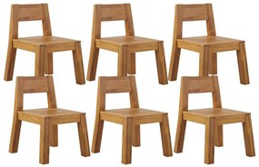 Set 6 ks zahradních židlí Livza (světlé dřevo). 1080974