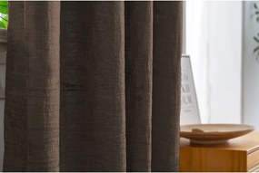 Zatemňovací závěs LOOM VELVET 140x250 cm, hnědý Zavěšení: Kovové kroužky
