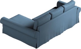 Potah na pohovku IKEA Backabro rozkládací se šezlongem barva modrá látka pletený vzor