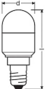LED žárovka do lednice E14 LEDVANCE PARATHOM T26 FR 2,3W (20W) teplá bílá (2700K)
