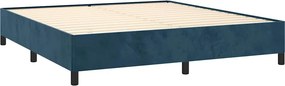 Box spring postel s matrací tmavě modrá 160x200 cm samet 3132751