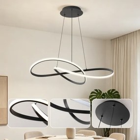 Brilagi - LED Stmívat. lustr na lanku INFINITY LED/80W/230V 80x80 cm černá + DO