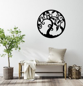dřevo života Dřevěný strom na zeď INNOGEN Barevný vzor: Bílá, Rozměry Ø: 95