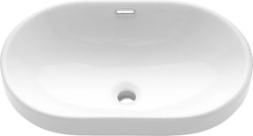 Invena Nike, umyvadlo na zapuštění 600x400x180 mm, bílá lesklá, INV-CE-28-060-W