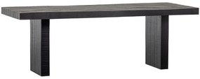 OnaDnes -20% Hoorns Černý masivní mangový jídelní stůl Kalbon 220 x 90 cm