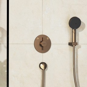 Hansgrohe DuoTurn S, baterie pod omítku pro 2 spotřebiče, kartáčovaný bronz, HAN-75418140