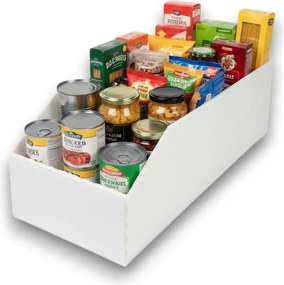 usporadejto.cz Úložný box, plastový 20x50x16cm - do spíže i do skříně KARTONPLAST - BÍLÝ