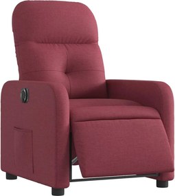 Elektrické polohovací křeslo vínové textil 3206780