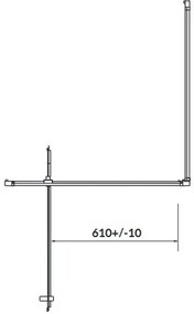 CERSANIT sada B153: sprchový kout ARTECO 90x90x190 cm, průhledný, chrom + slim vanička TAKO, S601-116