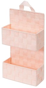 Světle růžový dvoupatrový závěsný košík Compactor Bristol
