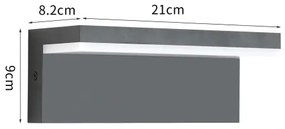Brilagi - LED Venkovní nástěnné svítidlo TESSI LED/10W/230V antracit IP54