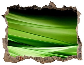 Wallmuralia Samolepící díra zeď 3D Zelené vlny pozadí 95x64 cm
