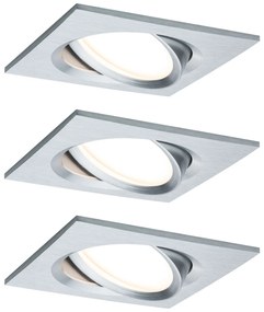 Paulmann 93680 LED Nova Plus Coin, hliníková zápustná bodovka 3x6.8W 2700K stmívatelná 8,4x8.4 cm