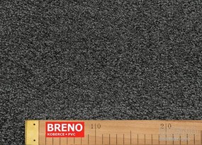 Breno Metrážový koberec BIRCH 76, šíře 400 cm, Černá/Šedá